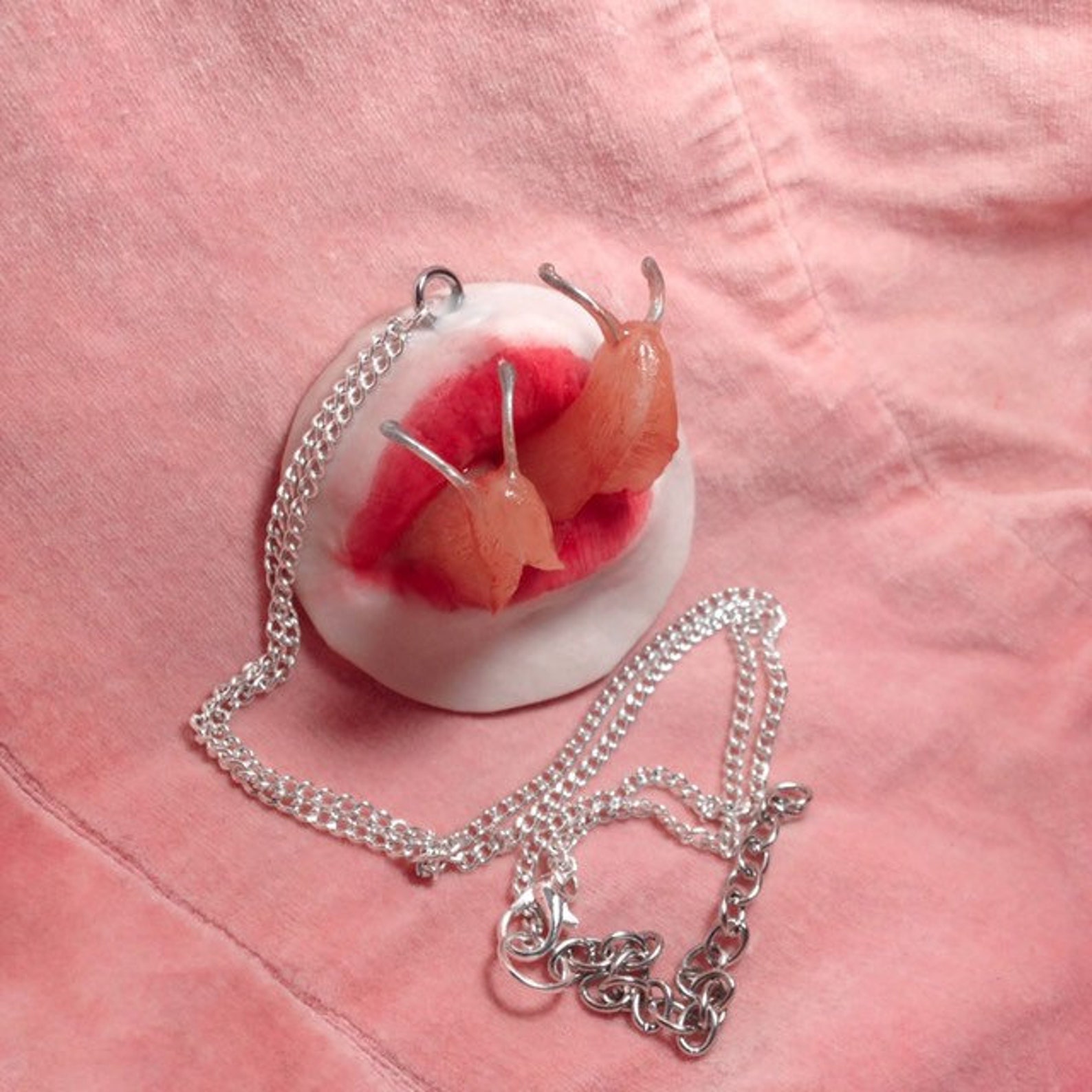 Unusual Double Snail Lip Pendant Ito Junji Slug Girl Weird | Etsy