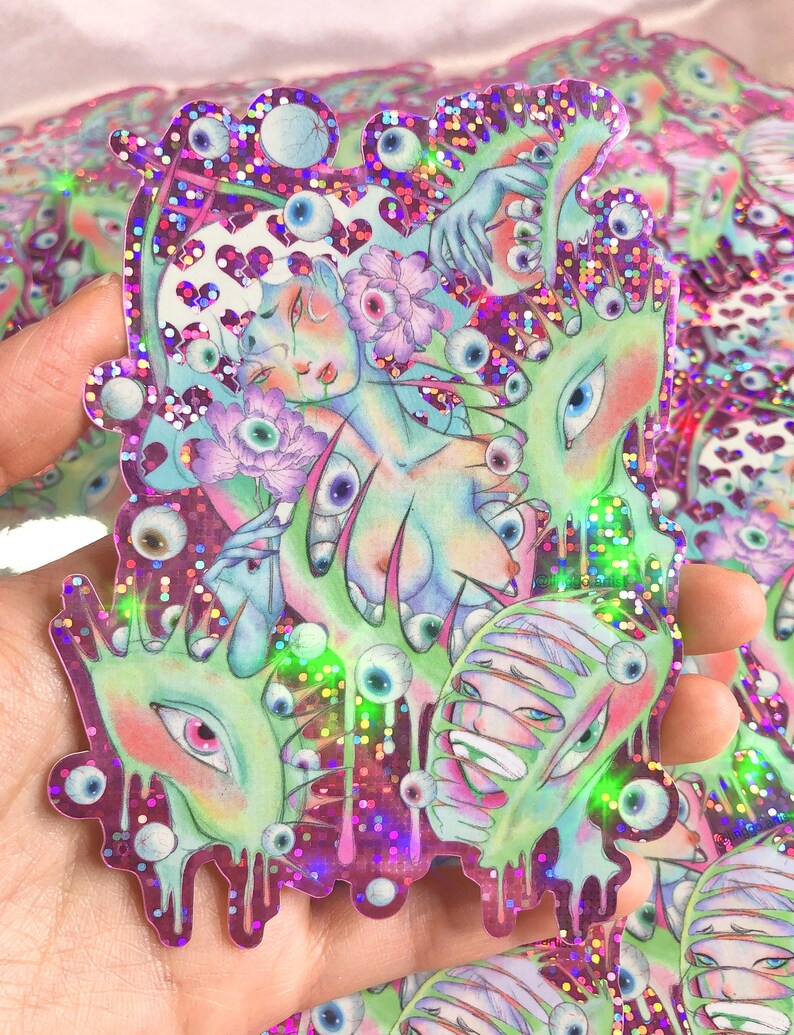 Erotica Venus Flytrap Girl Weird Sticker Sexy Sticker - Etsy