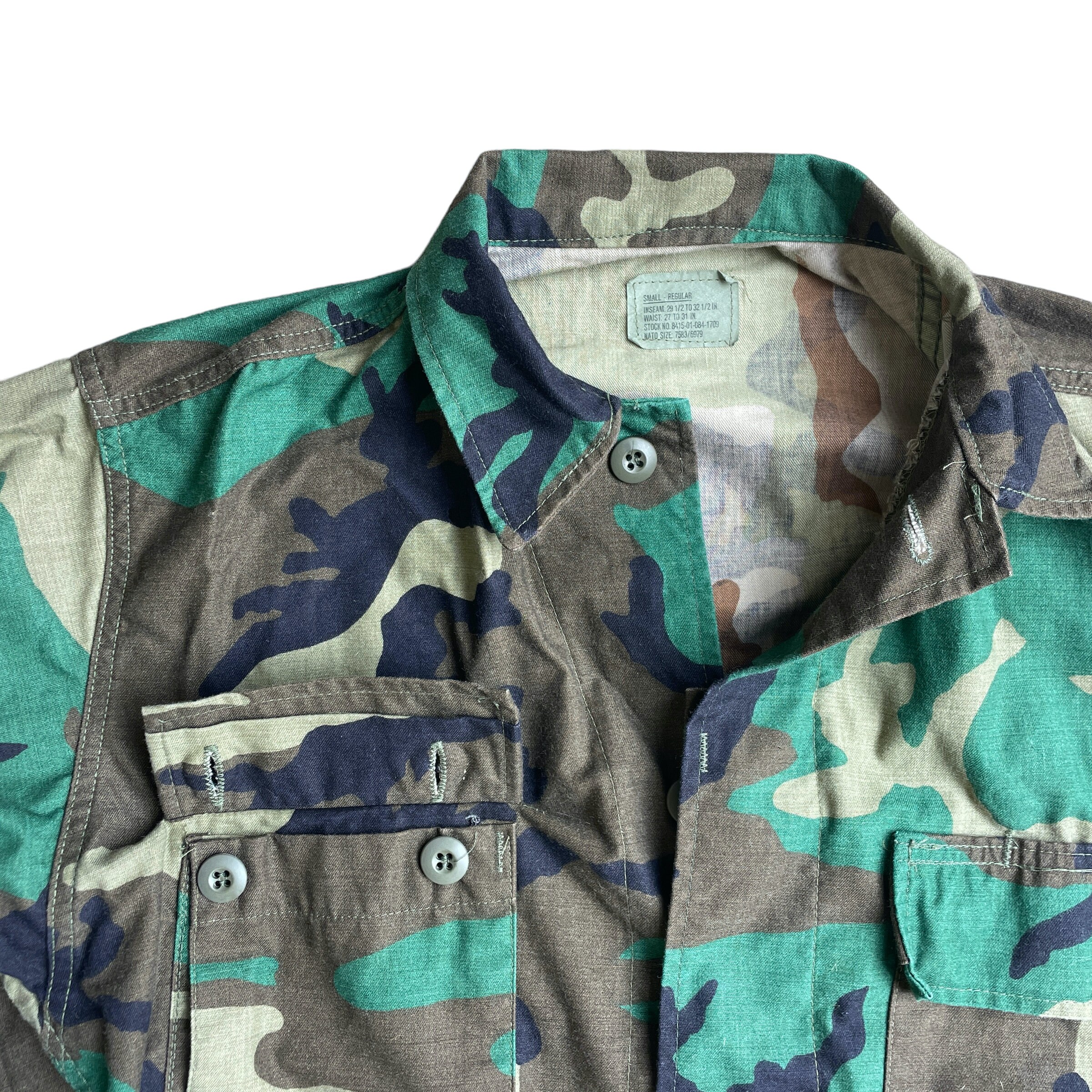 Vintage Classic Us Army Camo Print Canvas Field Jacket - Size Medium ...