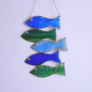 Stained Glass Fish Suncatcher Stained Glass Mobile Glass | Etsy