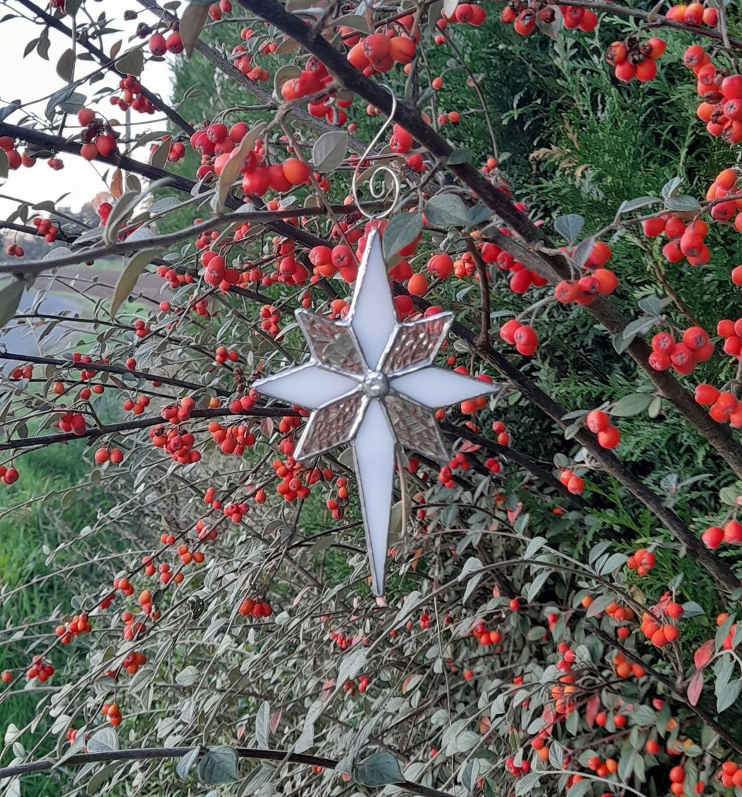 Stained Glass Star Star of Bethlehem Christmas Star Glass Star Ornament ...