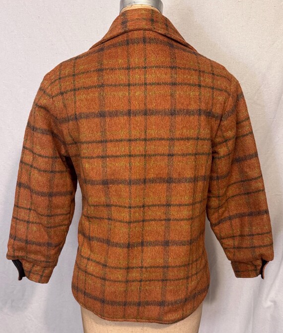 1970s Orange Plaid Montgomery Ward Sportswear Shirt J… - Gem