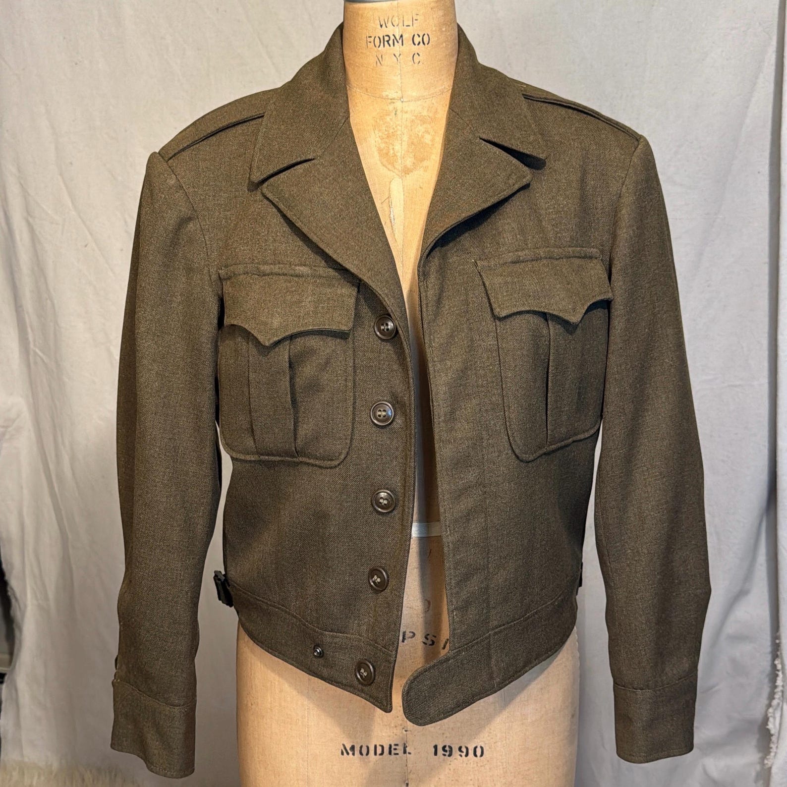 1940s-1950s Eisenhower “ike” OD Field Jacket, Vintage Army Military ...