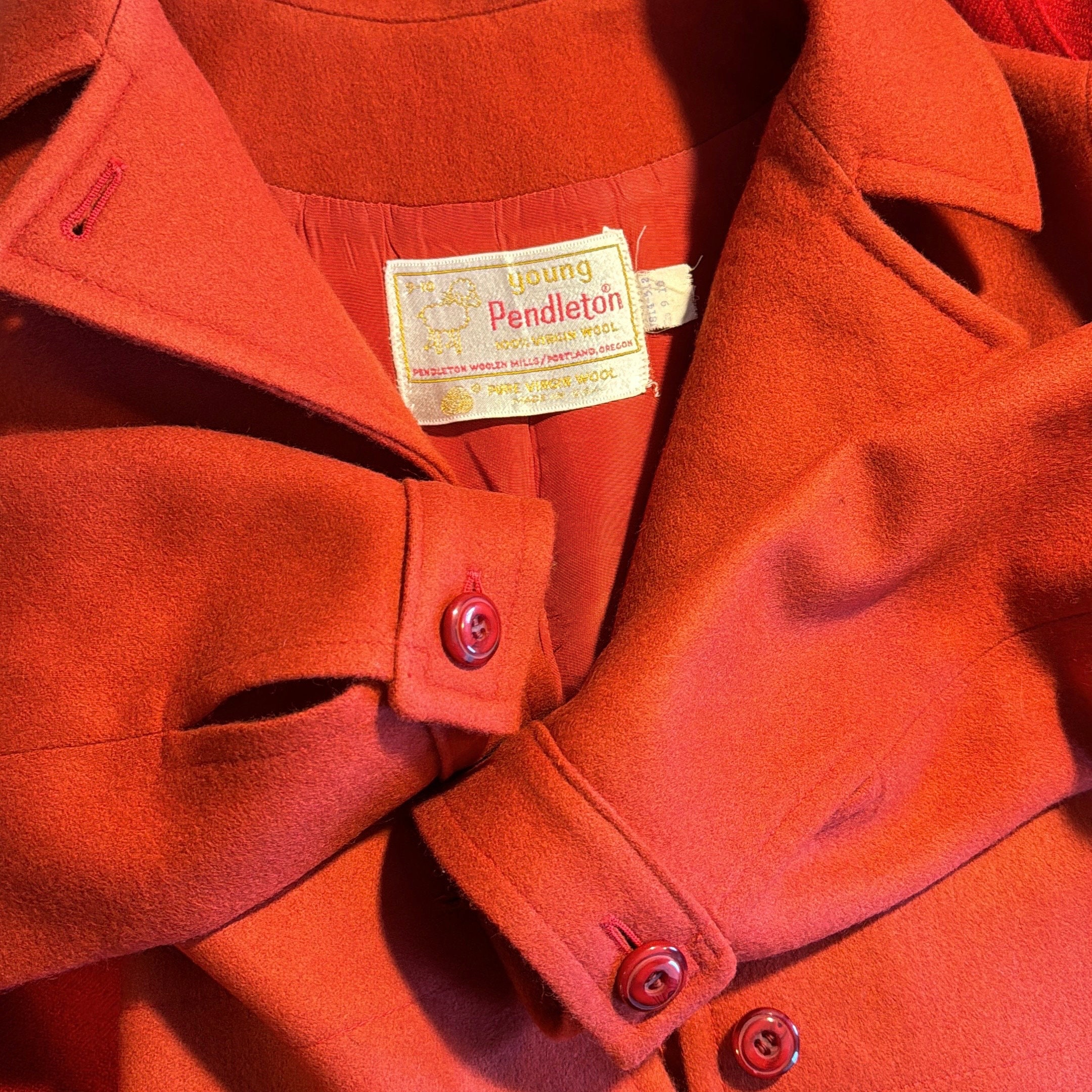 Young Pendleton Burnt Orange Jacket, Vintage Small Blazer - Etsy