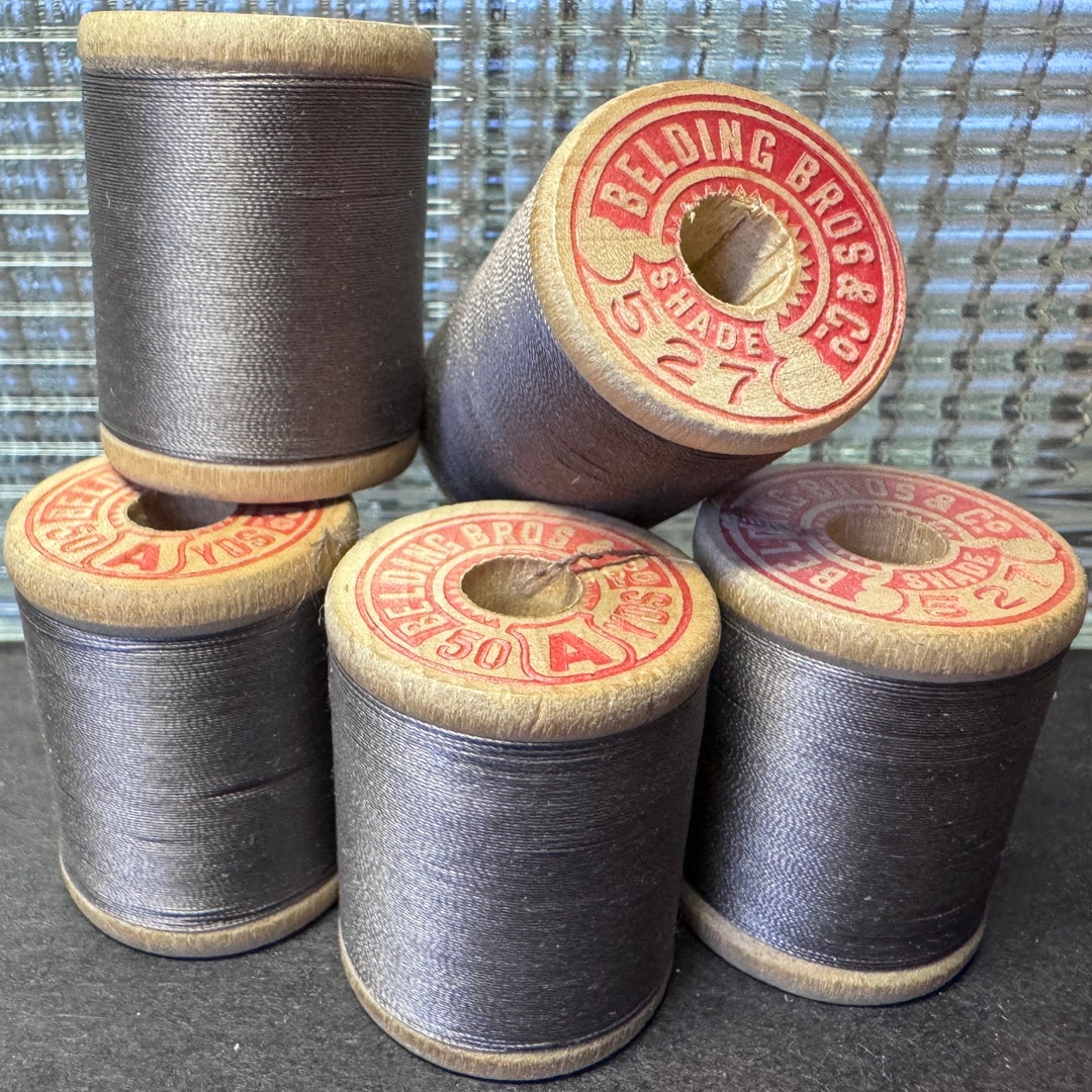 1 Spool of Shade 527 of Belding Bros Co. Light Lavender Silk Thread, 50 ...