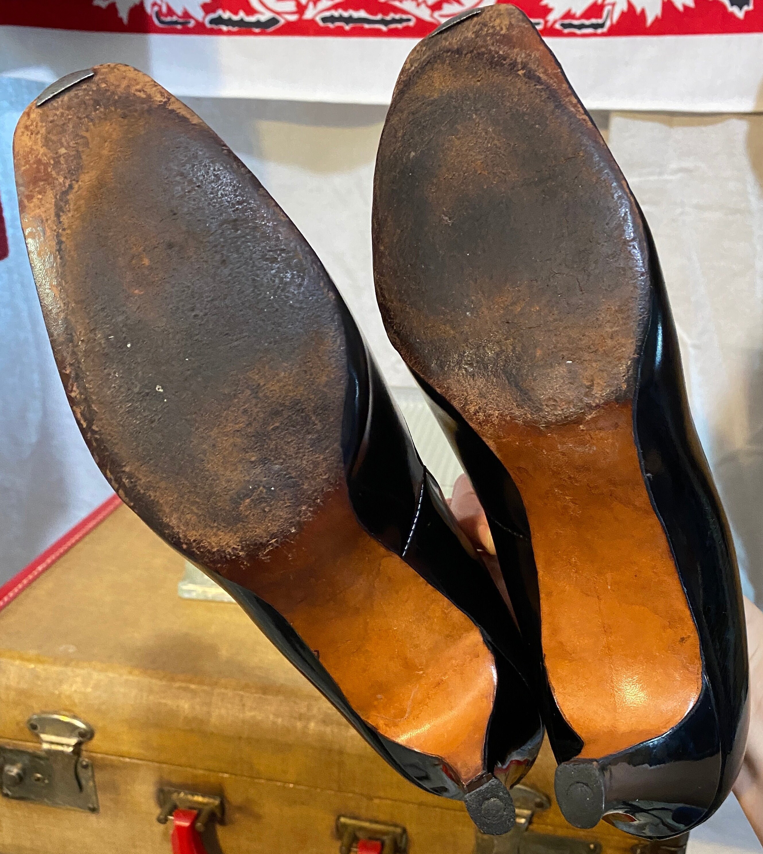 Gorgeous Johansen Black Patent Leather Heels, Vintage 1960s Shoes - Etsy