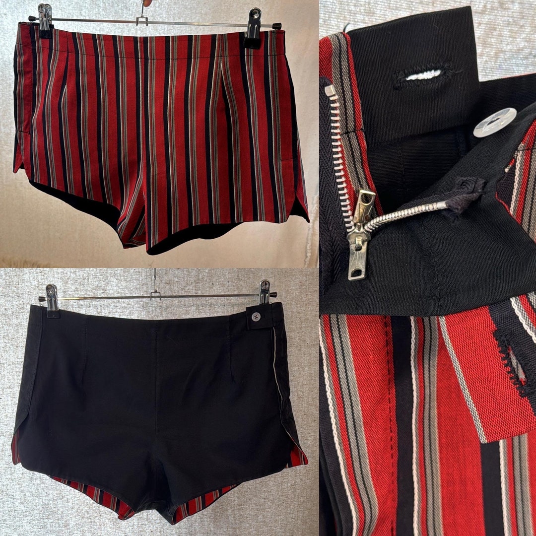 1950-60s Reversible Swim Trunks, Vintage Striped Swimsuit - Etsy