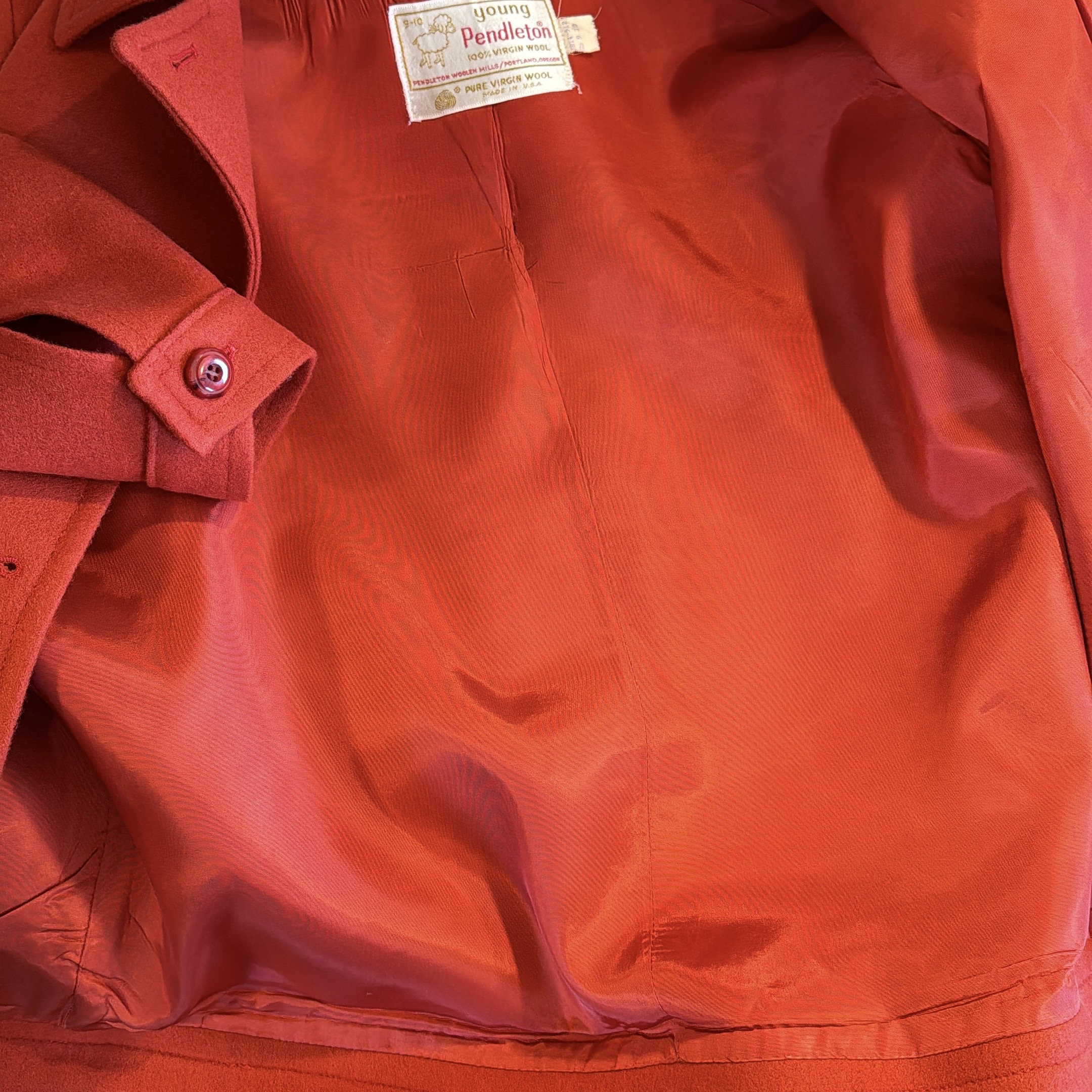 Young Pendleton Burnt Orange Jacket, Vintage Small Blazer - Etsy