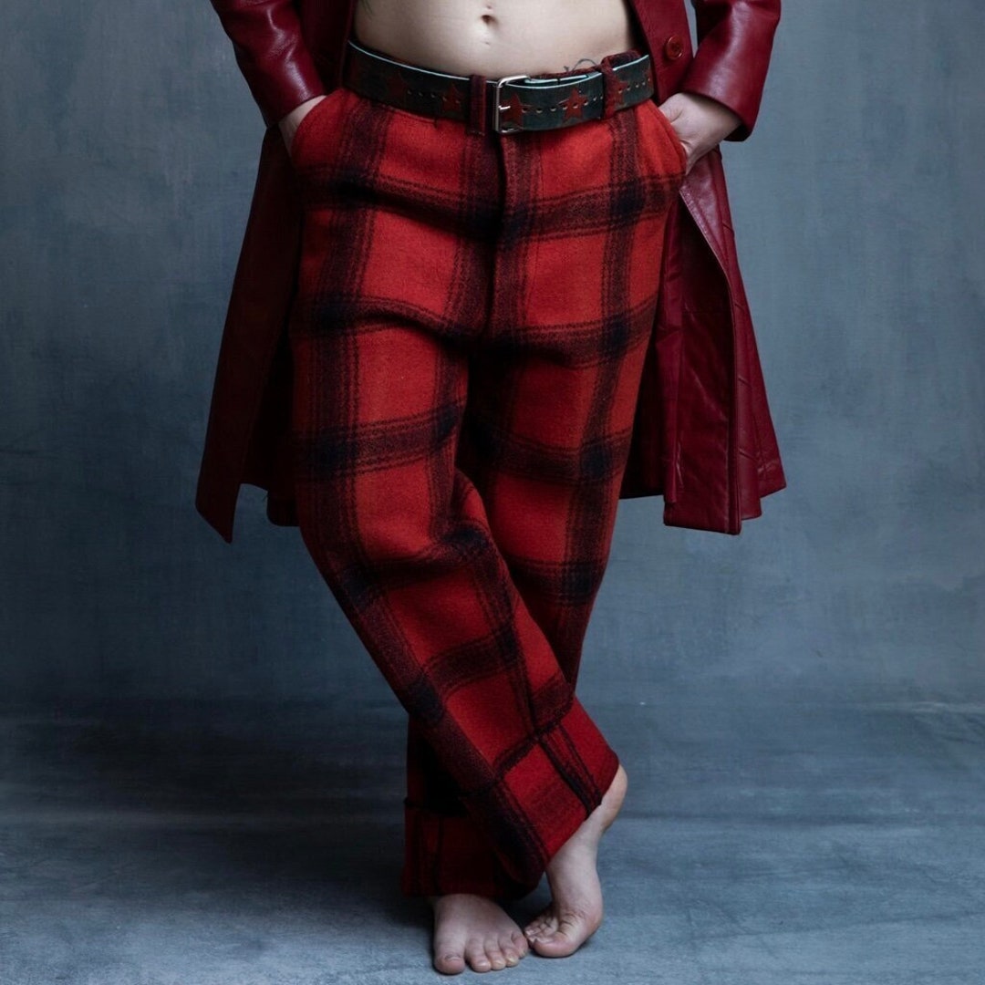 Altered JC Higgins Red Plaid Wool Hunting Trousers, Vintage Pants - Etsy