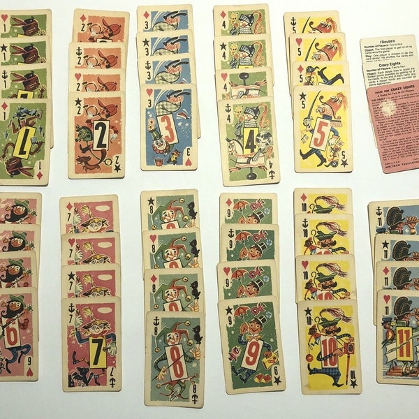 Whitman Crazy Eights - Etsy