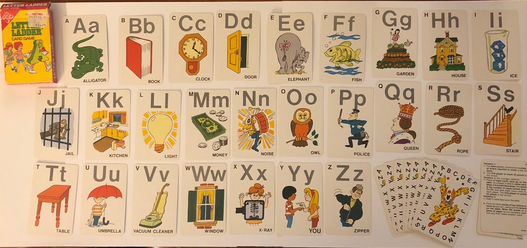 Vintage Letter Ladder Card Game 1983 Complete - Etsy