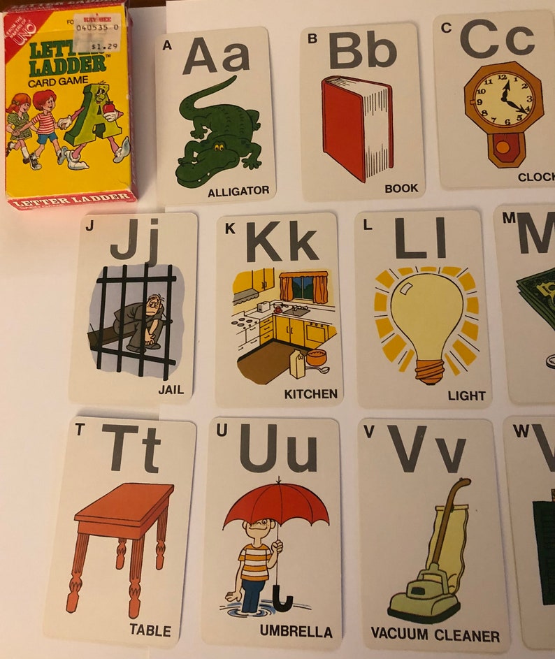Vintage Letter Ladder Card Game 1983 Complete - Etsy