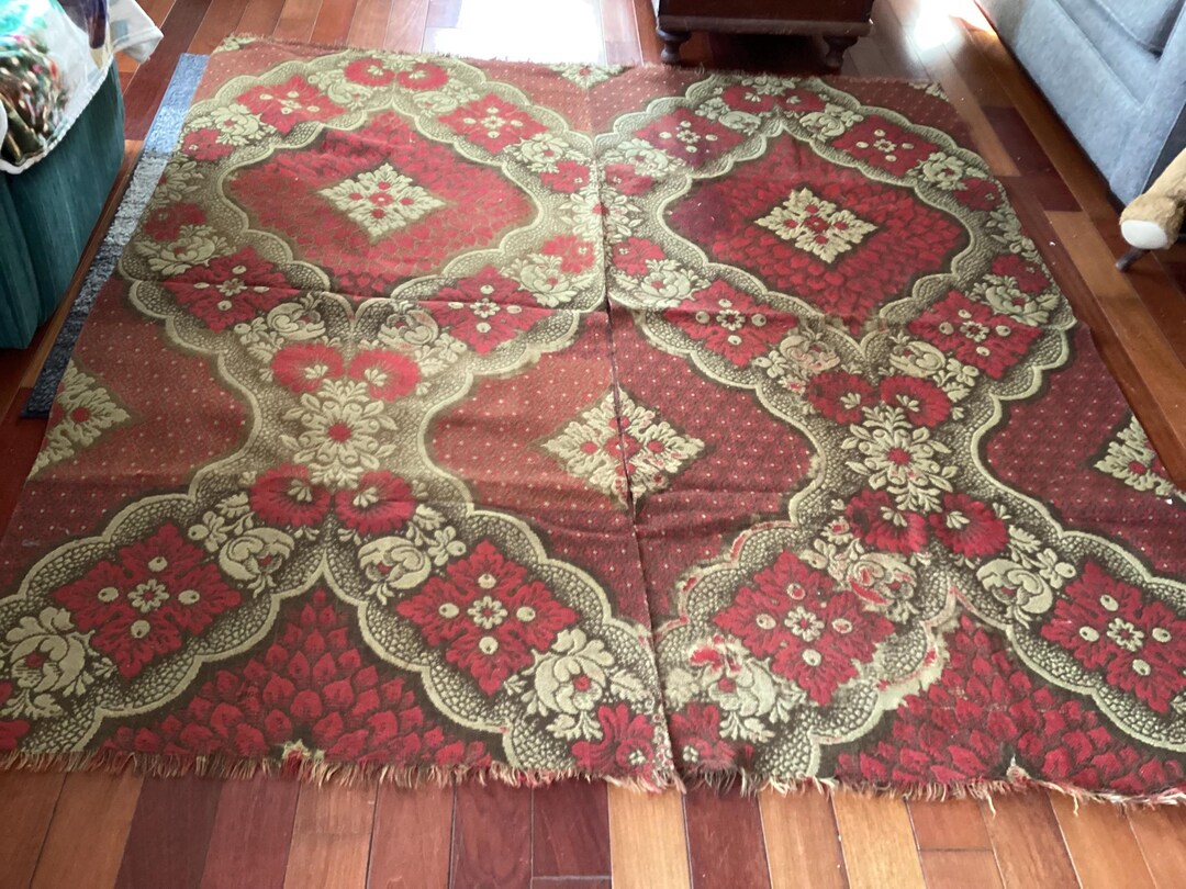 Antique Ingrained Carpet.wonderful Colors Size is 70”. X. 74” - Etsy