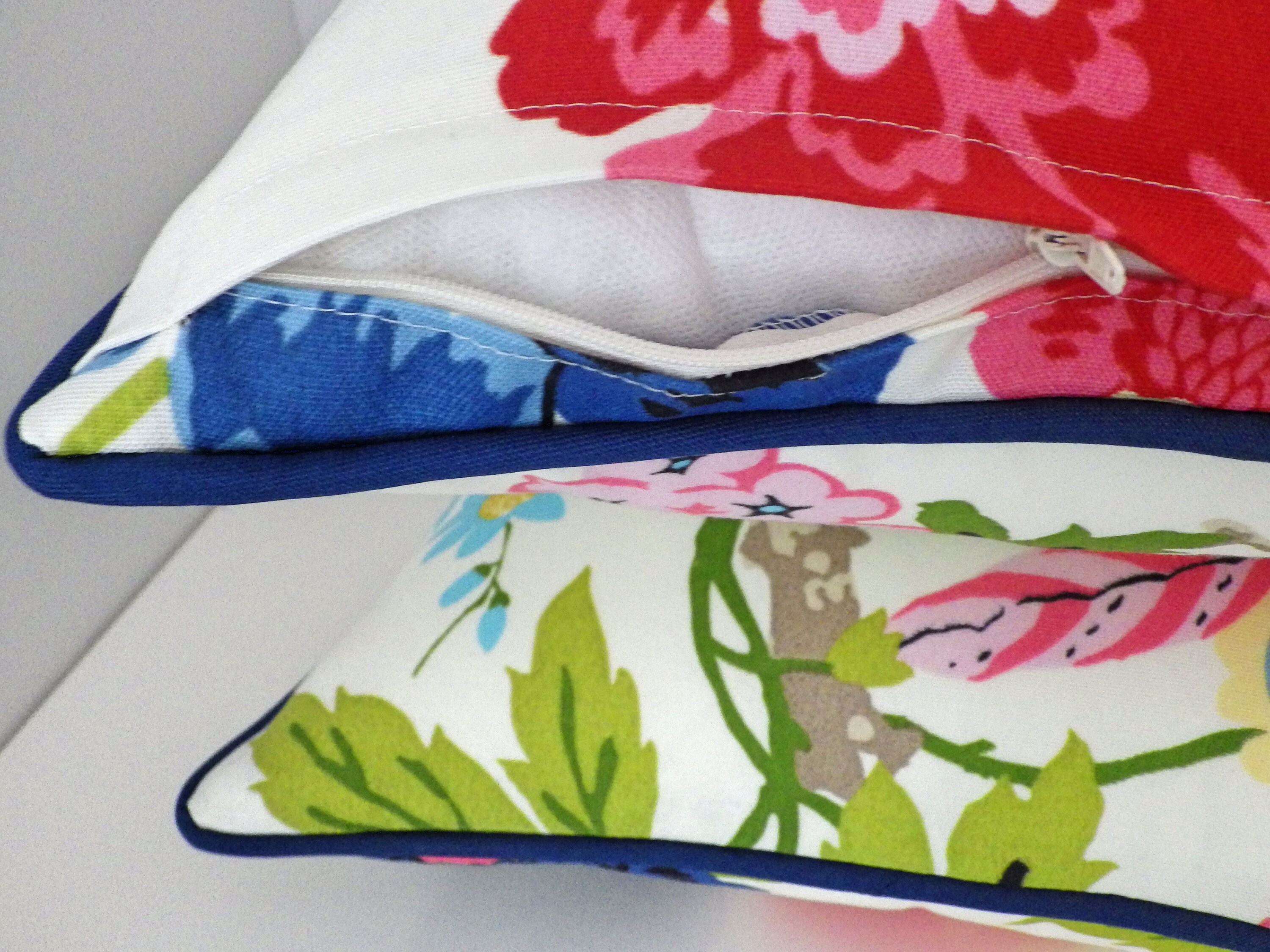 Blue and White Multicolor Bird Print Waverly Candid Moments Gardenia ...