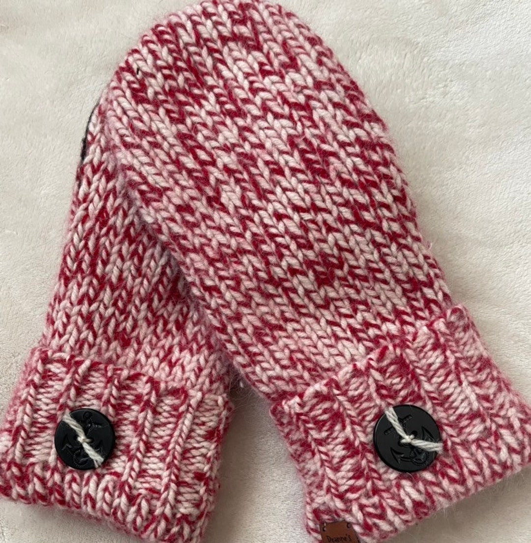 Mens Extra Large Thick Warm Felted Wool Mittens Lined With Fleece - Etsy