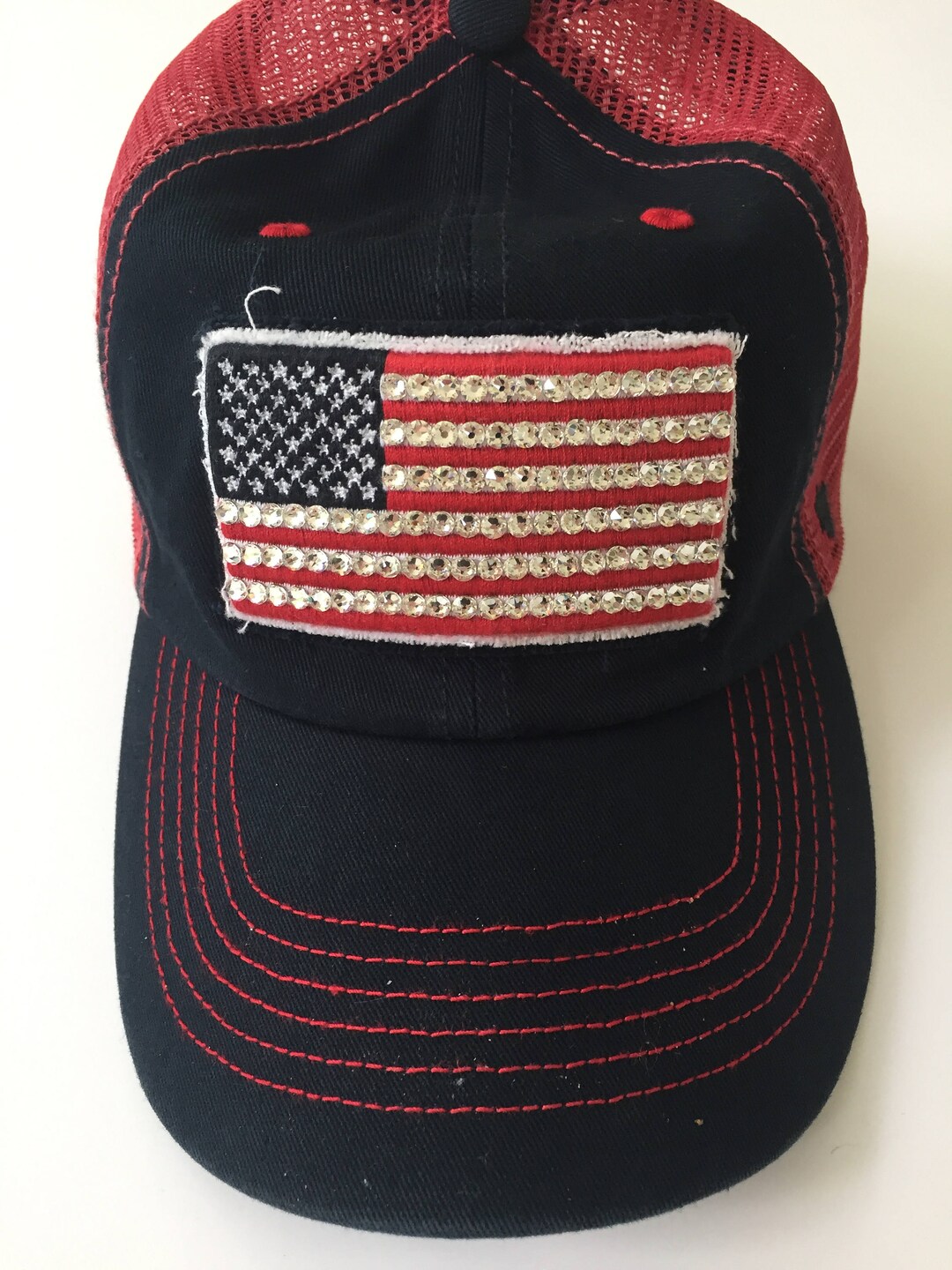 KIDS USA Flag Swarovski Crystal Hat - Etsy