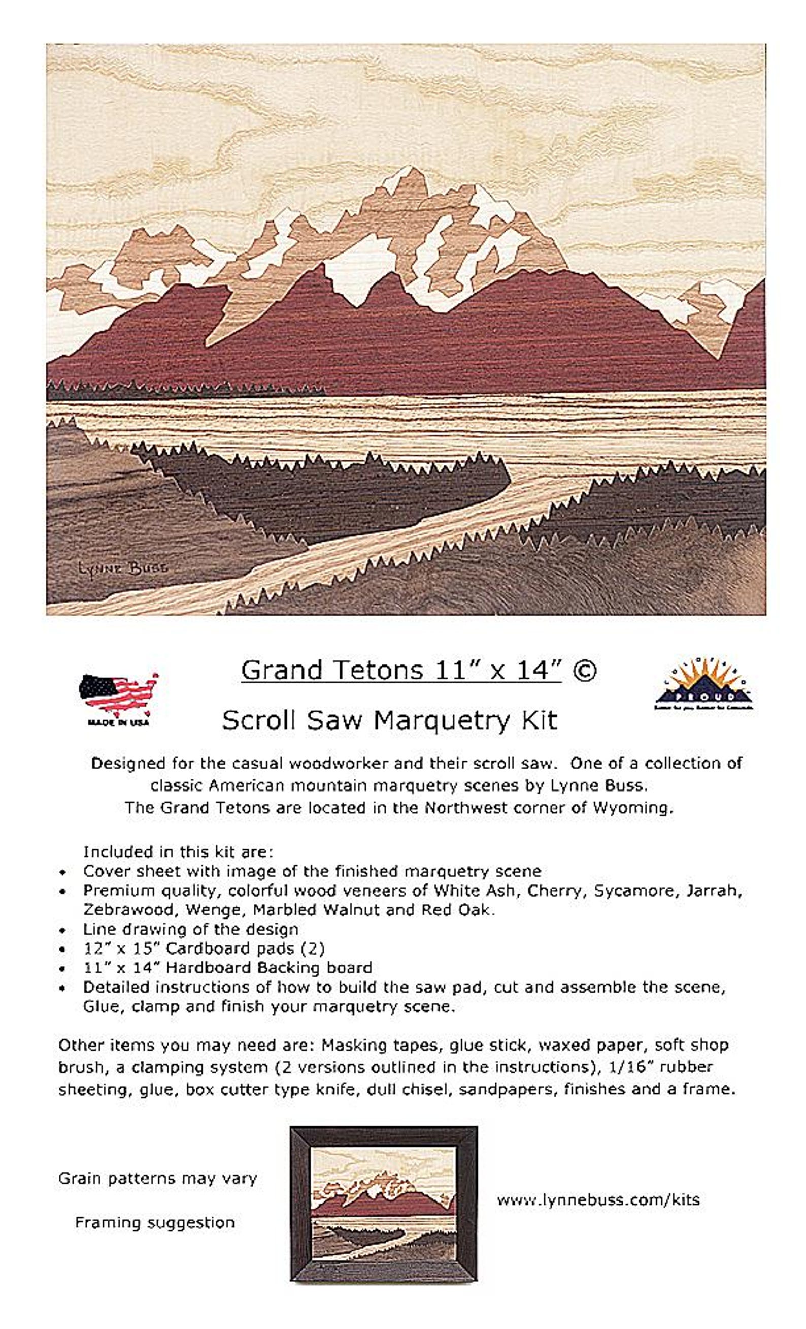 Grand Tetons Scroll Saw Marquetry Kit - Etsy