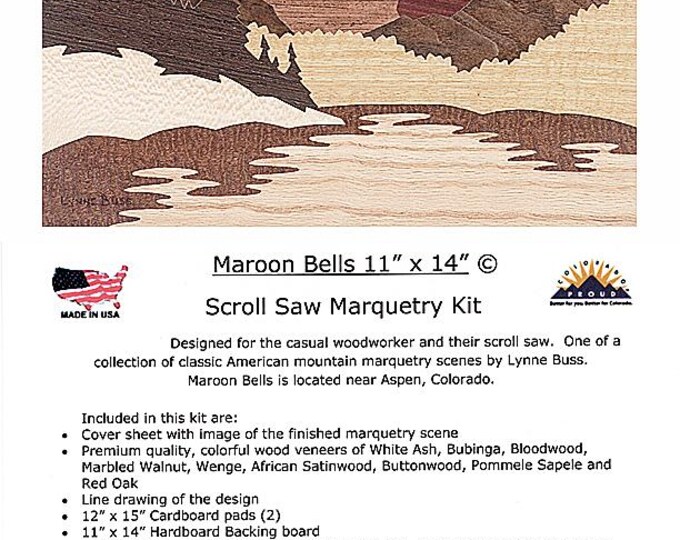 Maroon Bells Scroll Saw Marquetry Kit - Etsy