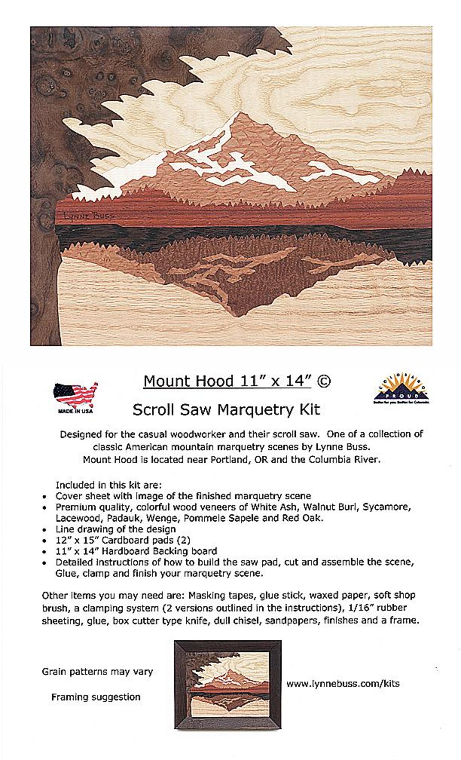 Mount Hood Scroll Saw Marquetry Kit - Etsy