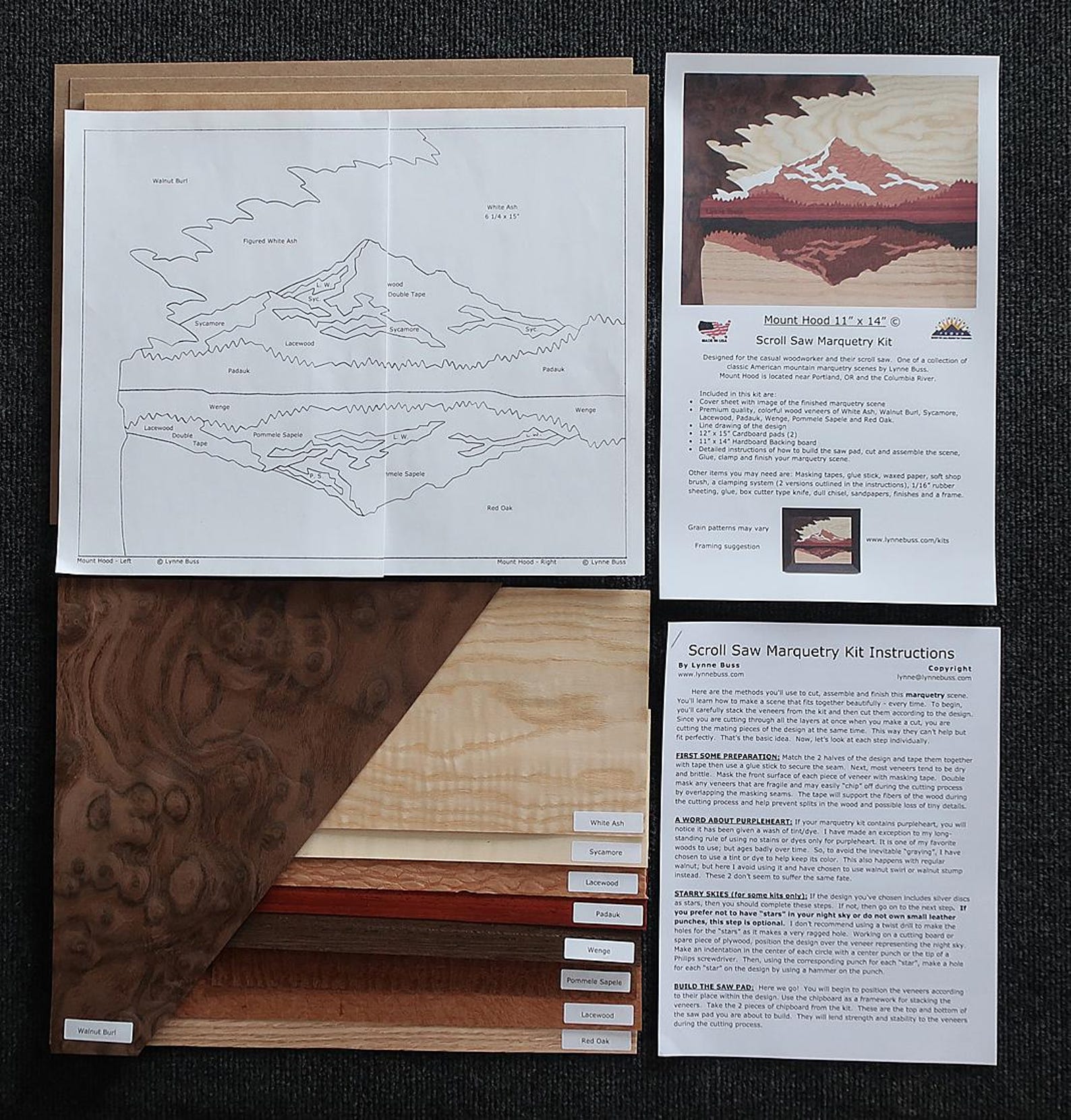 Mount Hood Scroll Saw Marquetry Kit - Etsy