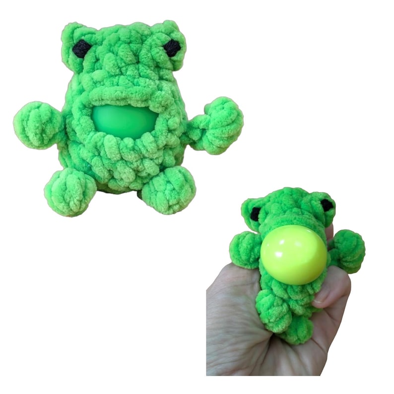 Frog Stress Ball Crochet Pattern - Etsy