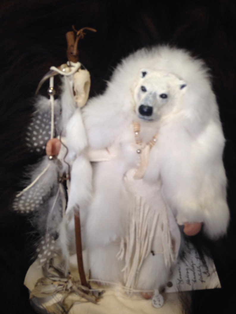 OOAK Art Doll, Small Shapeshifter Shaman, Arctic Series, Polar Bear - Etsy