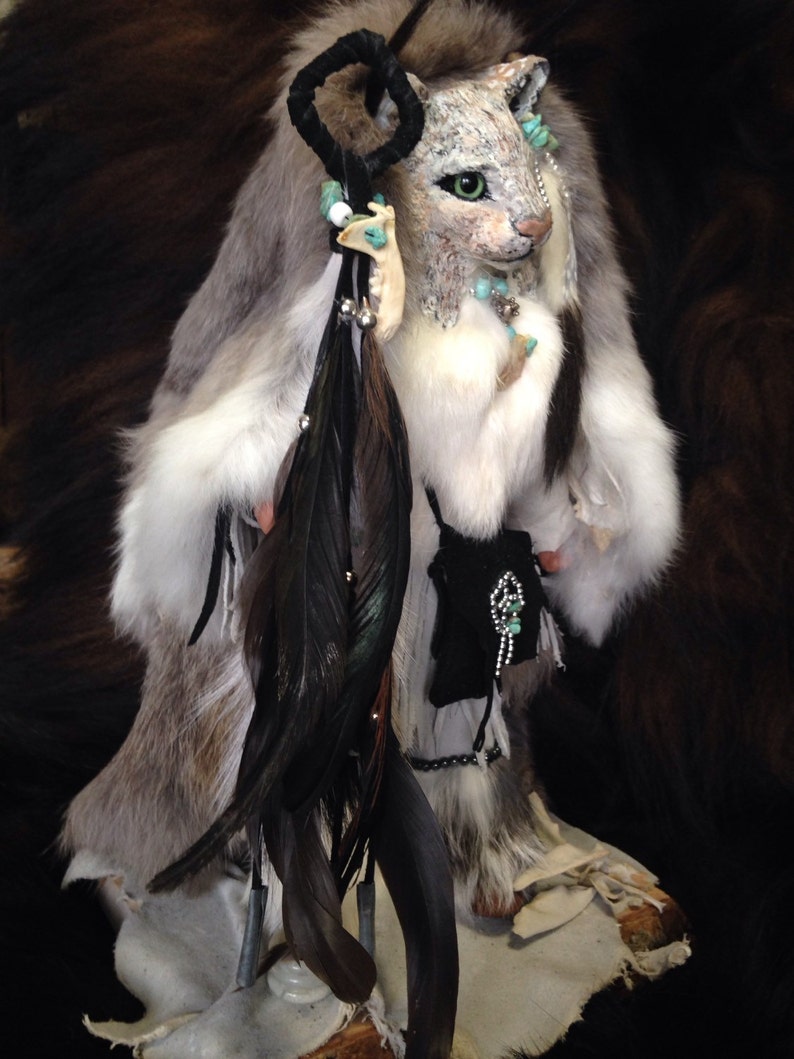 OOAK Art Doll, Shapeshifter Shaman, Lynx - Etsy.de