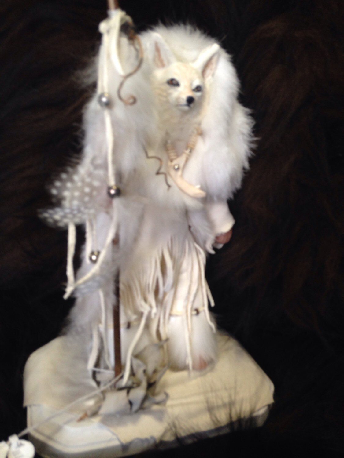 OOAK Art Doll, Small Shapeshifter Shaman, Arctic Series, Arctic Fox - Etsy