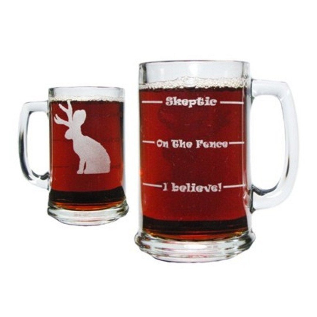 Jackalope Drink 'till You Believe - Engraved Beer Mug - 15 Oz ...