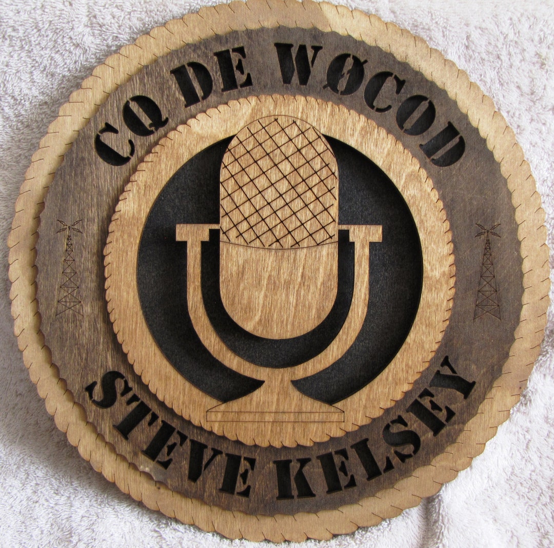 Ham Radio Callsign Personalized Plaque - Microphone Laser Cut - Etsy