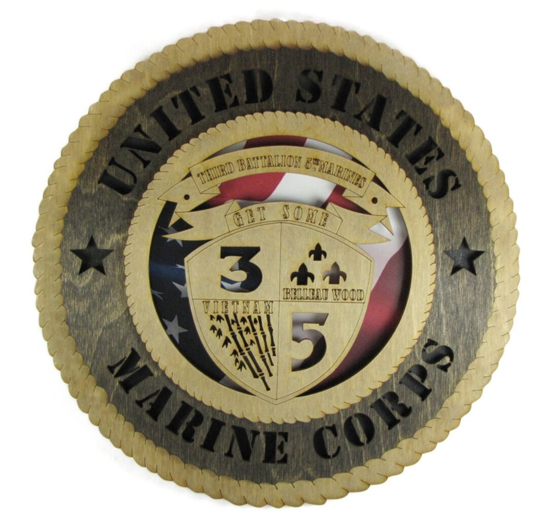 Marine Corps Third Battalion, Fifth Marines Laser Cut Military Wall ...
