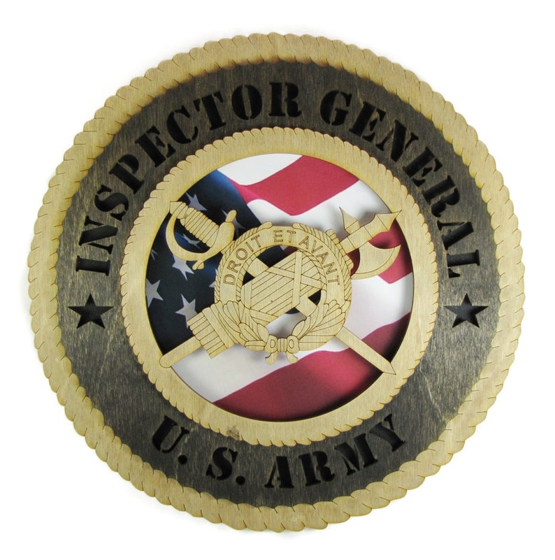 Army Inspector General Laser Cut Military Wall Plaque With - Etsy