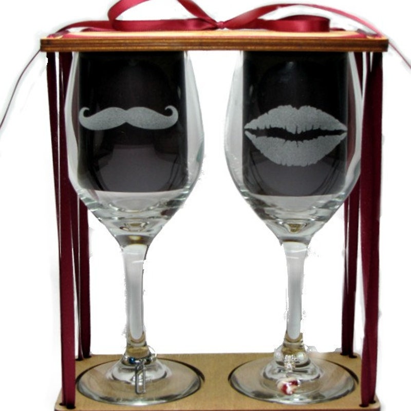 Mustache Wine Glass - Etsy