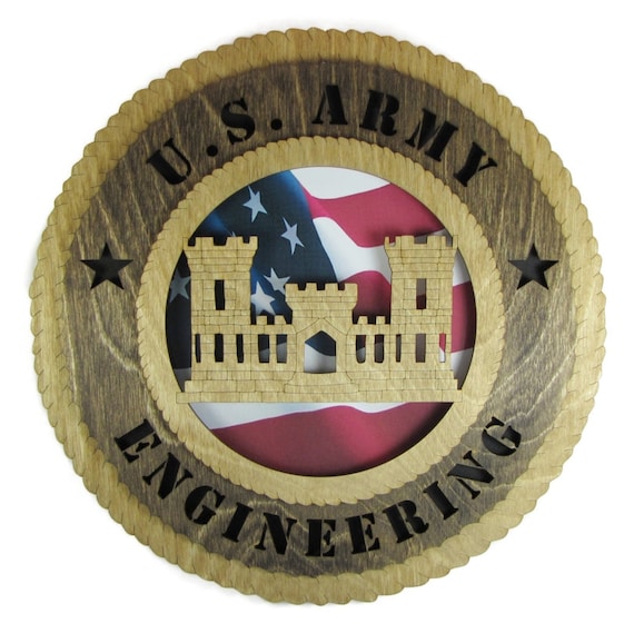 Army Engineering Laser Cut Military Wall Plaque With American - Etsy