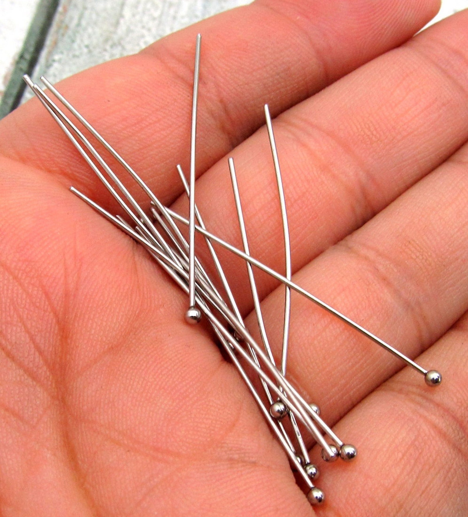 Stainless Steel Head Pins Ball Head Pins 2x40mm or 2x48mm - Etsy