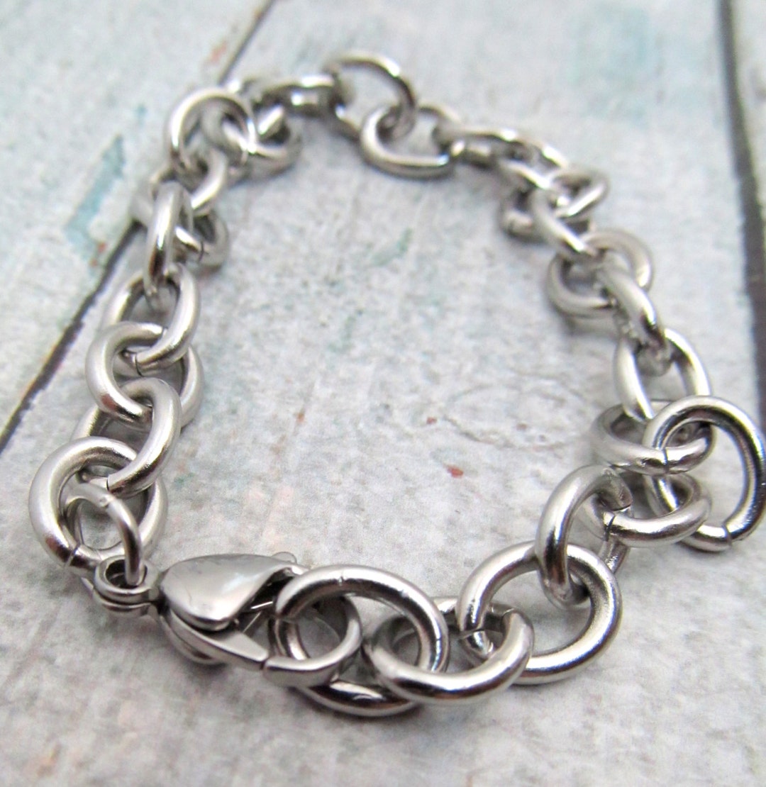 Stainless Steel Bracelet Chain - Finished Bracelet 10x8mm Chain ...