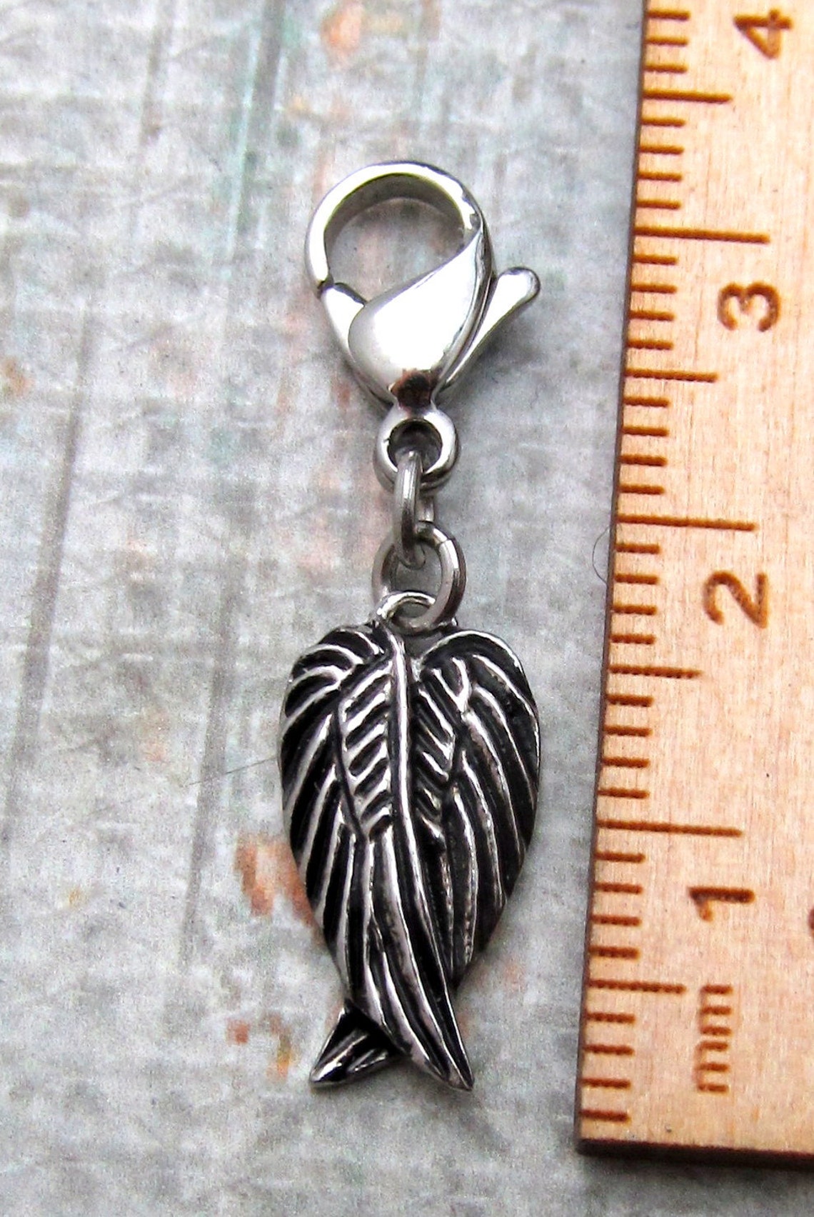 Wing Charm Stainless Steel Angel Wings Set of 2 SST - Etsy