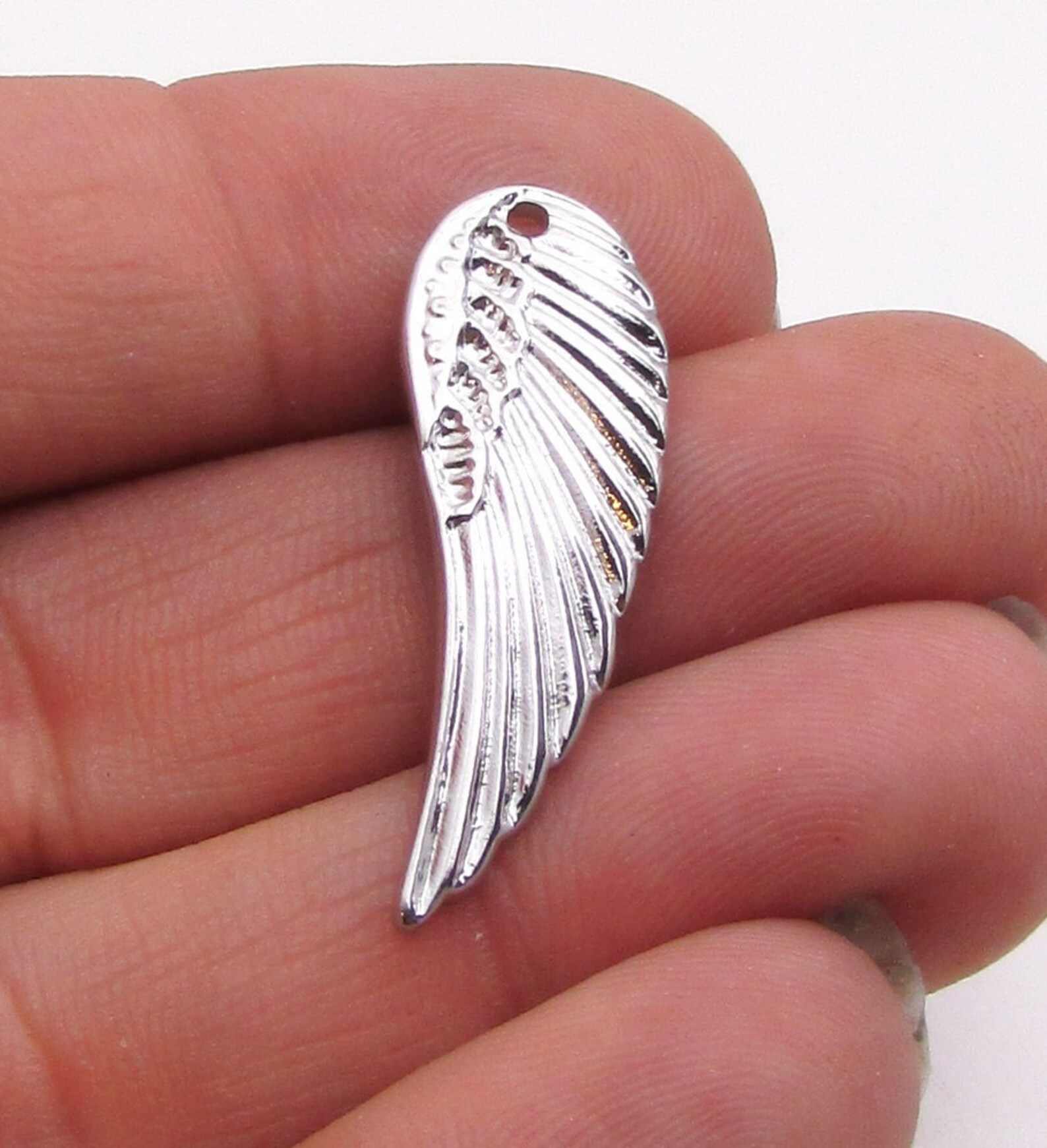 Stainless Steel Angel Wing Charm Wing Charm Silver Wing | Etsy