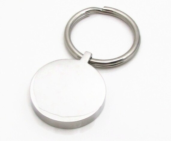 Stainless Steel Keychain Blank Stamping Blank Round | Etsy