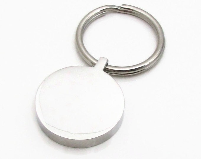 Stainless Steel Keychain Blank, Stamping Blank, Round Keychain, Metal ...