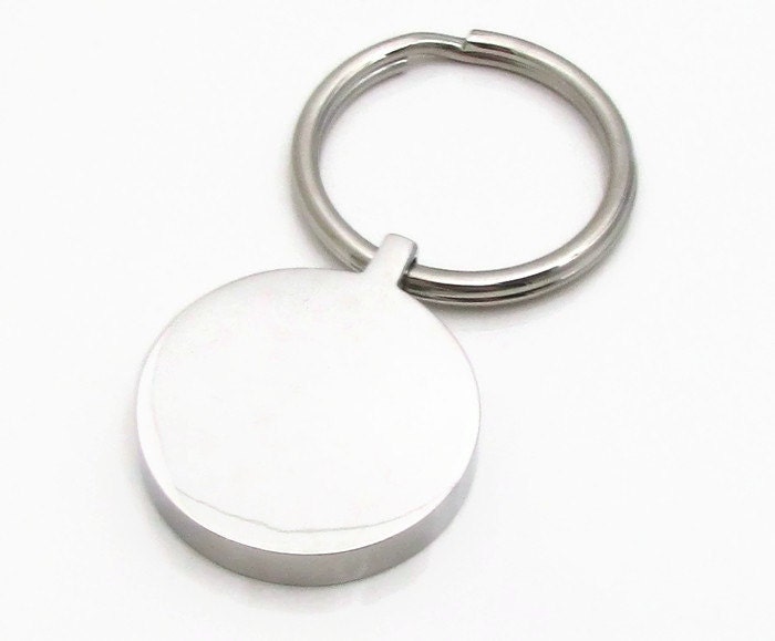 Stainless Steel Keychain Blank Stamping Blank Round | Etsy