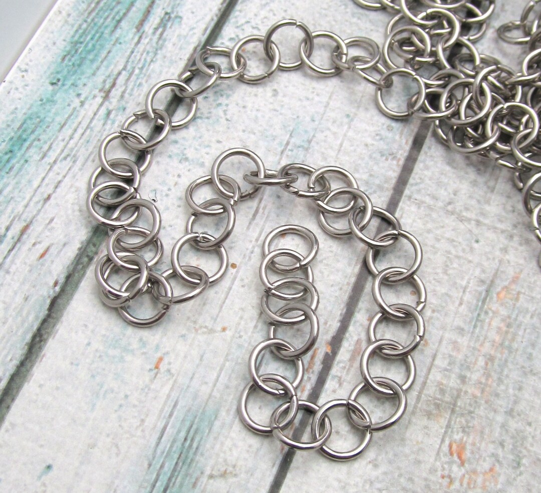 Stainless Steel Chain - 5 Foot Package- 10mm Cable Chain - Stainless ...