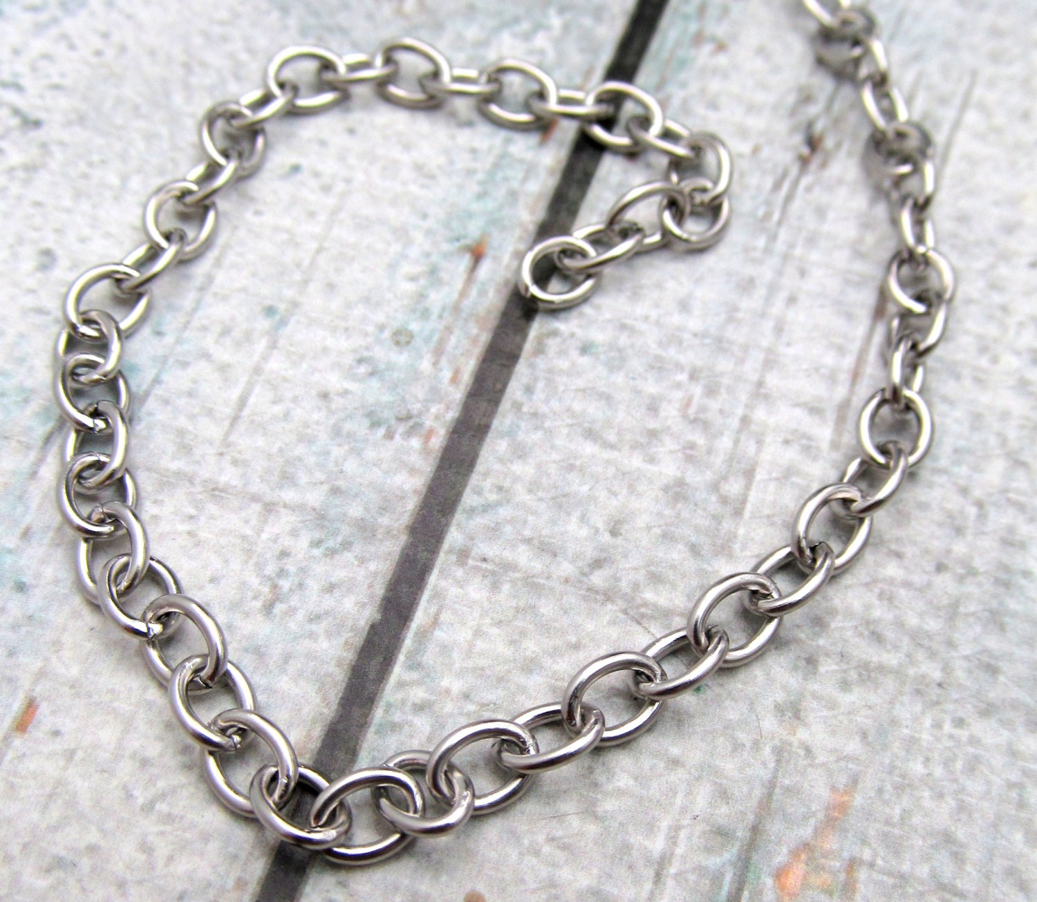 Stainless Steel Chain 5 Foot Package 6x4.5mm Cable Chain - Etsy