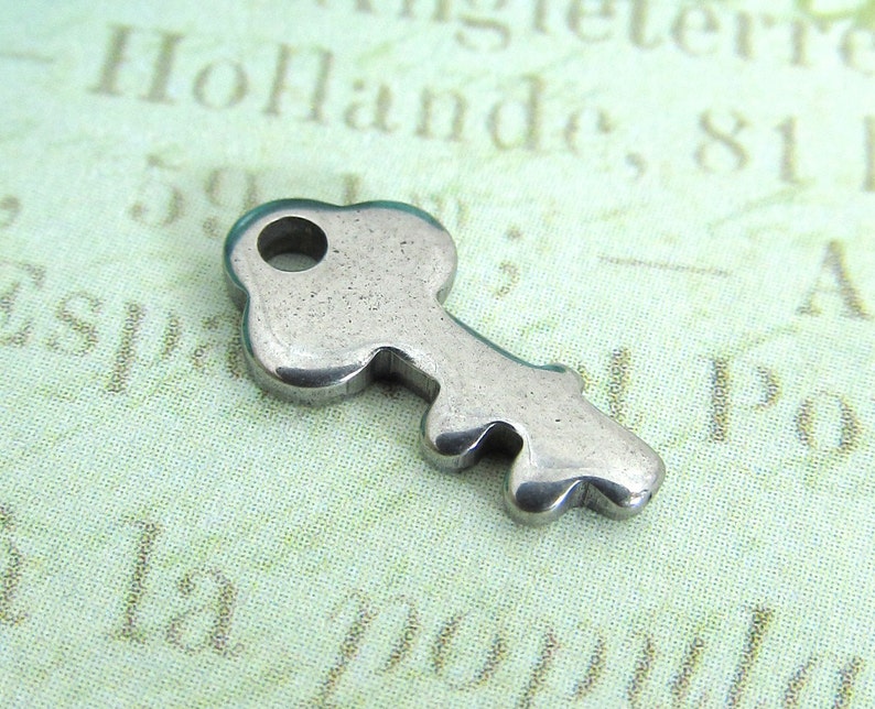 Stainless Steel Key Charm Stainless Steel Jewelry Pendant | Etsy