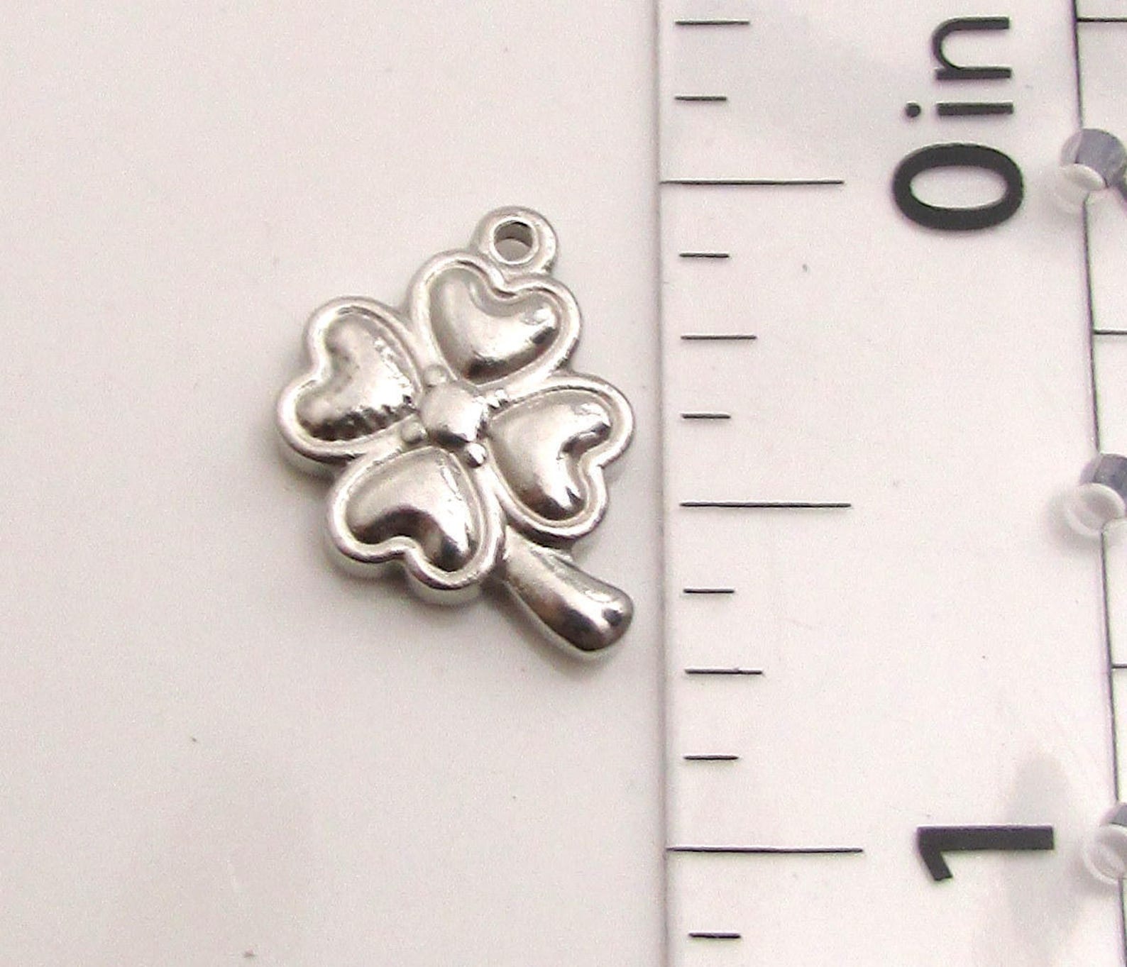 Four Leaf Clover Stainless Steel Charm Jewelry Pendant Set | Etsy