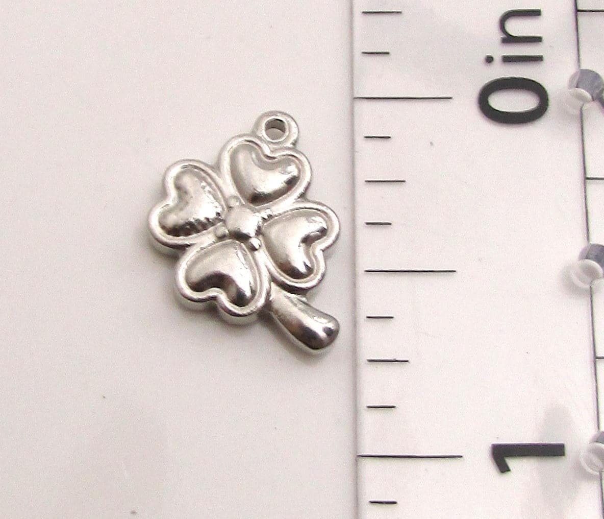 Four Leaf Clover Stainless Steel Charm Jewelry Pendant Set | Etsy