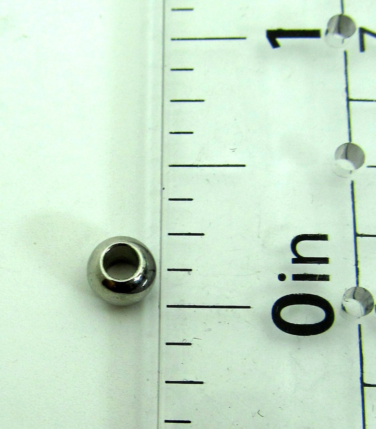 6mm Bead Stainless Steel Large Hole Beads Set of 10 SST | Etsy