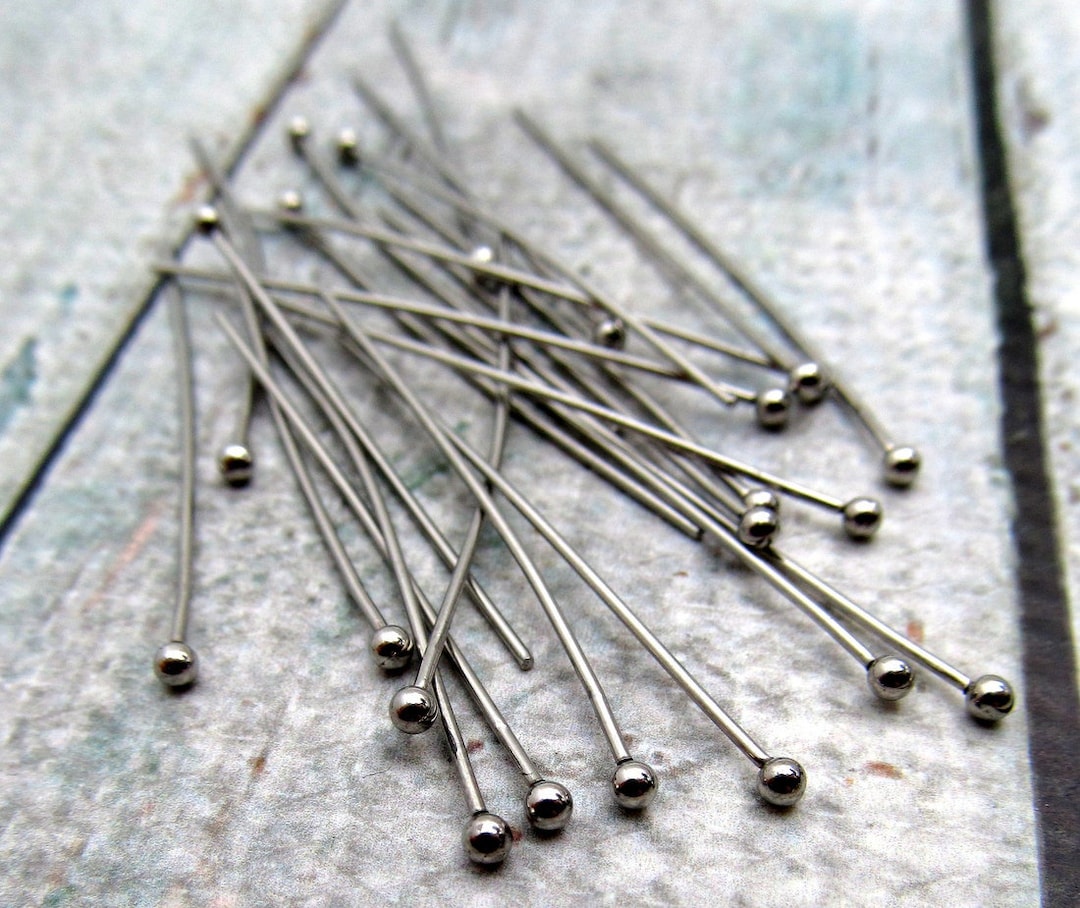 Stainless Steel Head Pins Ball Head Pins 2x40mm or 2x48mm Set of 50 SST ...