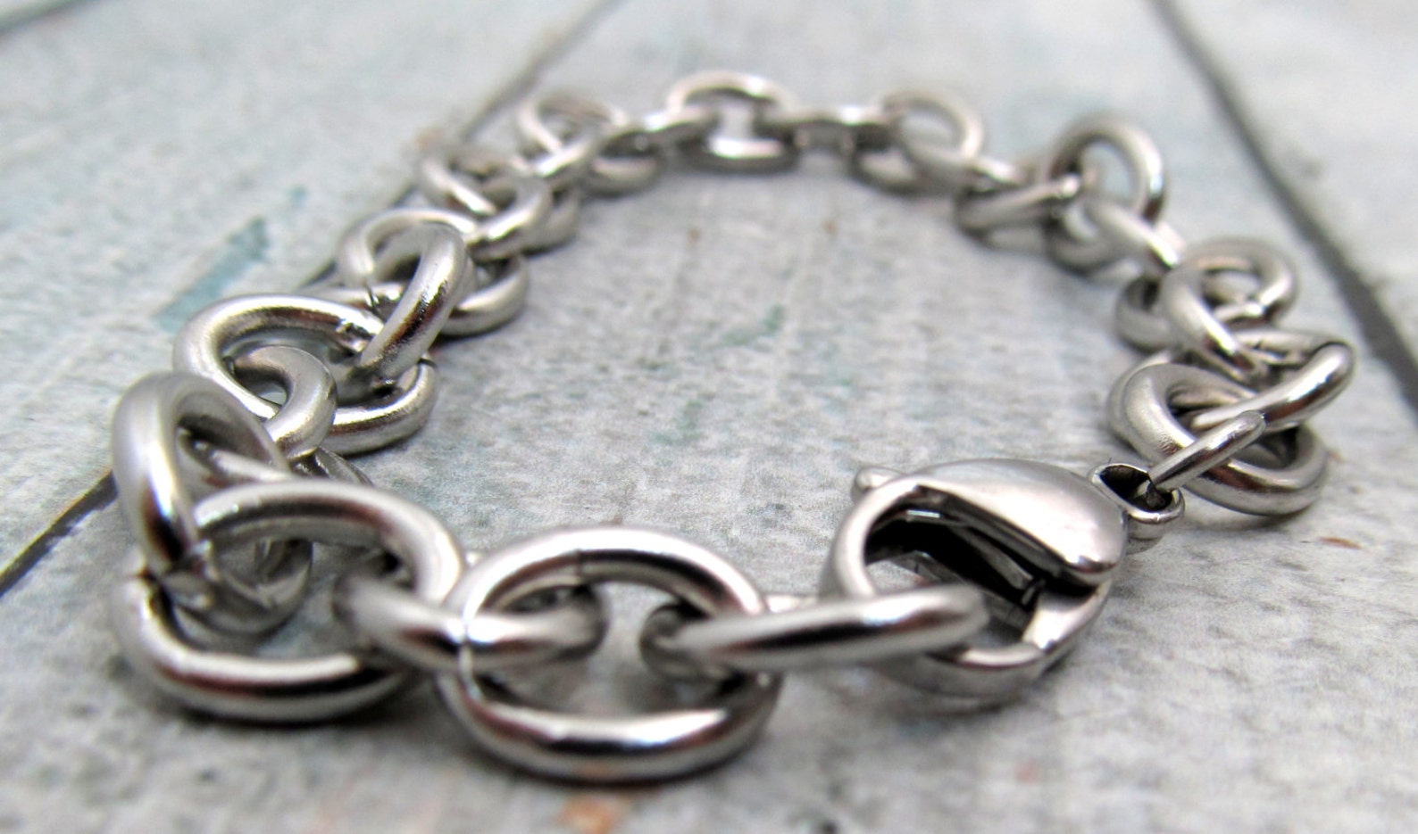 Stainless Steel Bracelet Chain Finished Bracelet 10x8mm | Etsy