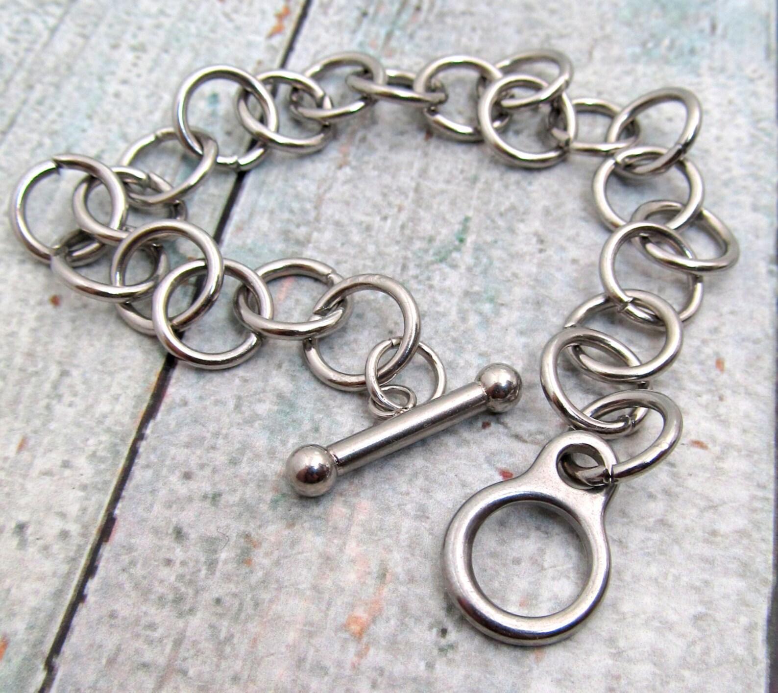 Stainless Steel Bracelet Chain Finished Bracelet 10x10mm - Etsy